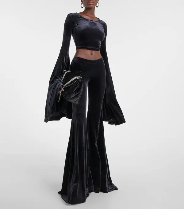 Vetements Velvet Cropped Top