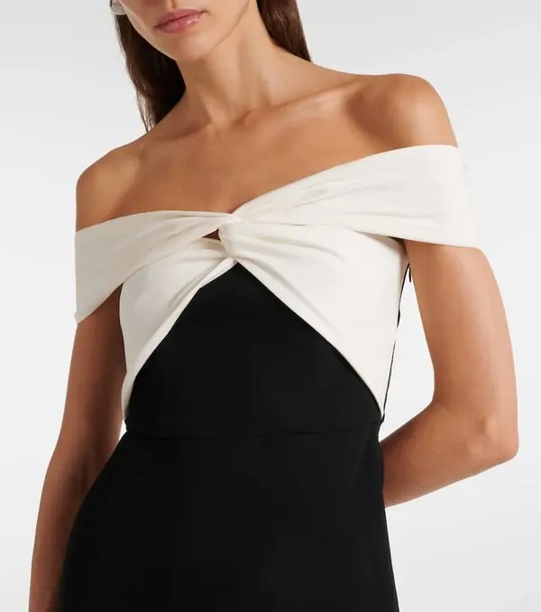 Roland Mouret Off-shoulder Maxi Dress