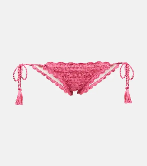Anna Kosturova Crochet Bikini Bottom - Pink