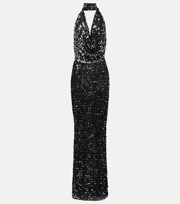AYA MUSE Bellico Halterneck Maxi Dress