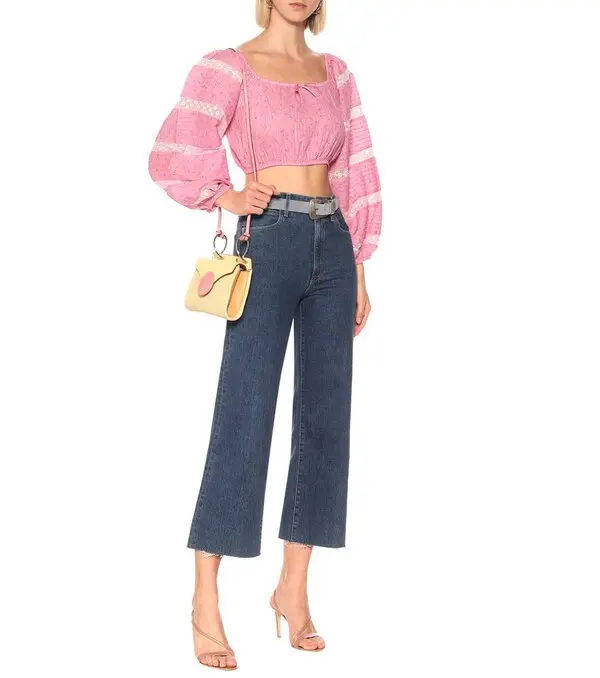 LoveShackFancy Albertina Floral Top