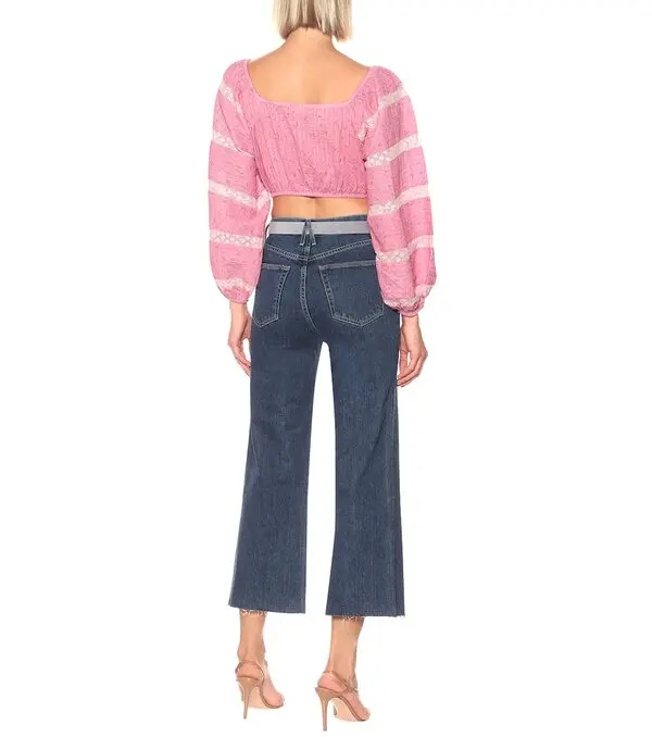 LoveShackFancy Albertina Floral Top