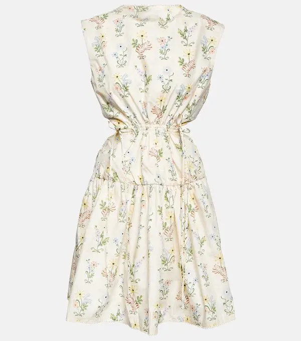Agua Bendita Sucre Pradera Cotton Poplin Minidress - Beige