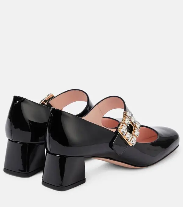 ROGER VIVIER Tres Vivier Patent Leather Mary Jane Pumps