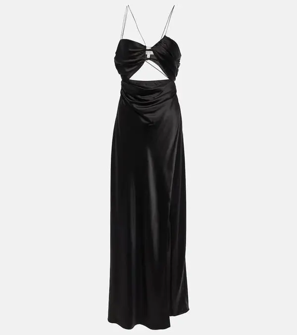 THE SEI Asymmetrical Silk Satin Gown