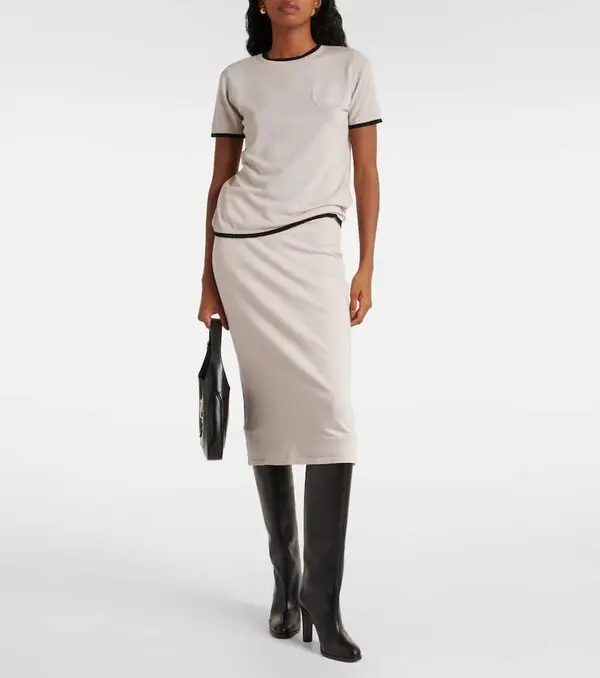 Max Mara Alice Wool-blend Midi Skirt