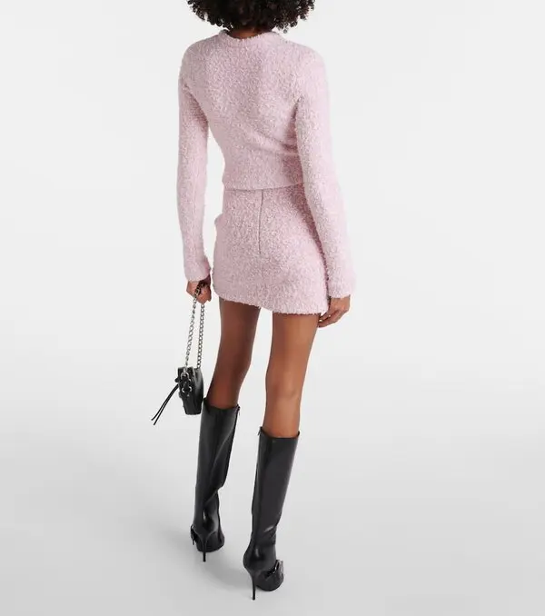 Balenciaga Cropped Cotton-blend Cardigan - Pink