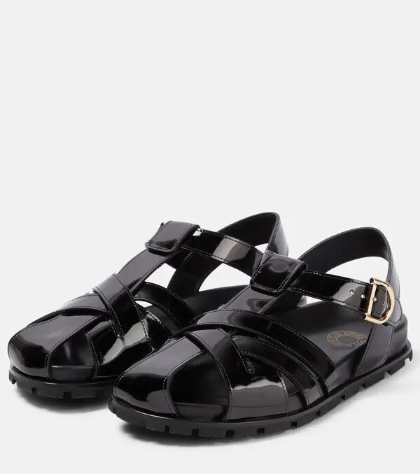 Dries Van Noten Patent Leather Sandals