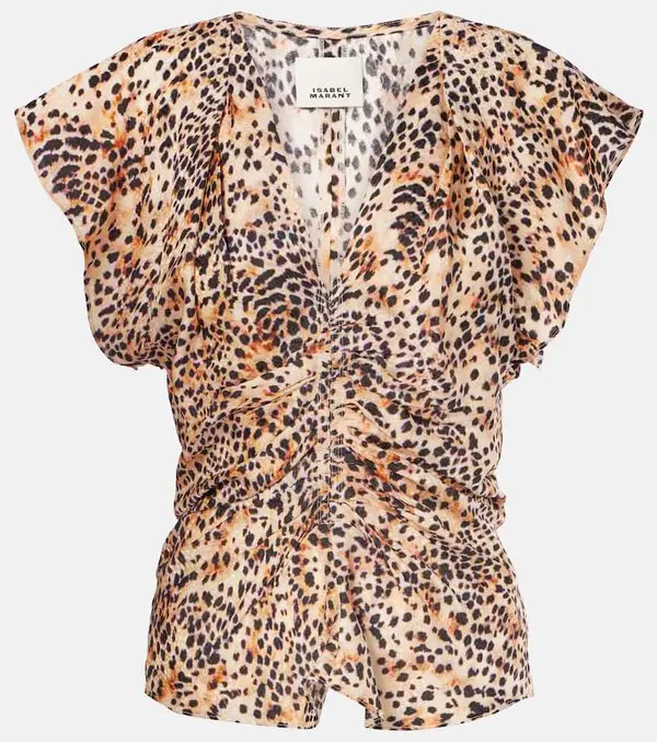 Isabel Marant Étoile Lonea Gathered Ruched Top - White