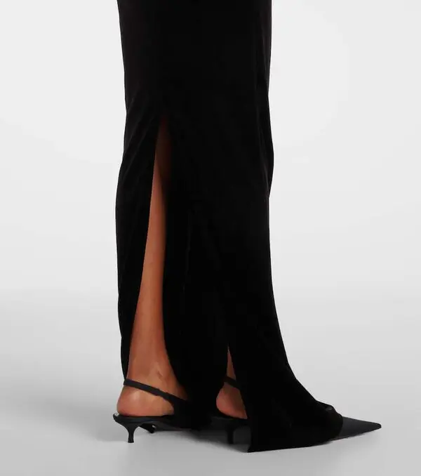Balenciaga Velvet Jersey Bustier Gown