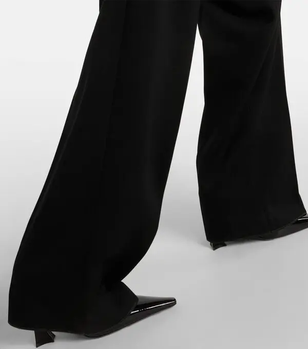 Saint Laurent High-rise Wide-leg Wool Pants