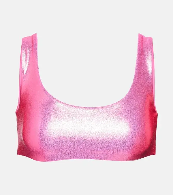 Jade Swim Rounded Edges Bikini Top - Pink