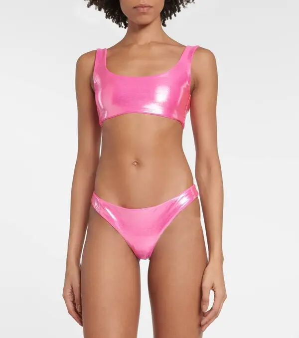 Jade Swim Rounded Edges Bikini Top - Pink