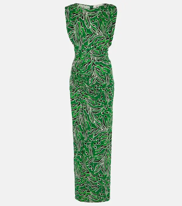 Diane Von Furstenberg Printed Midi Dress - Green