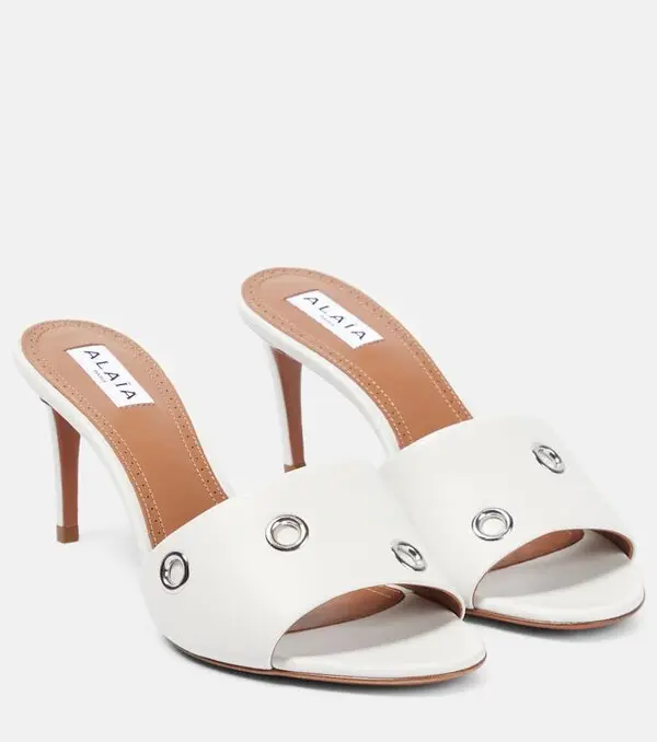 Alaïa Oeillets Embellished Leather Sandals