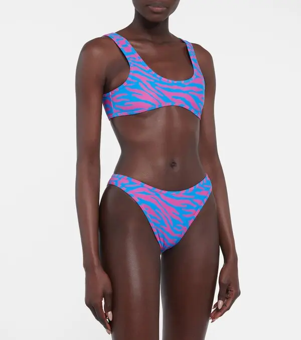 REINA OLGA Coolio Printed Bikini Top