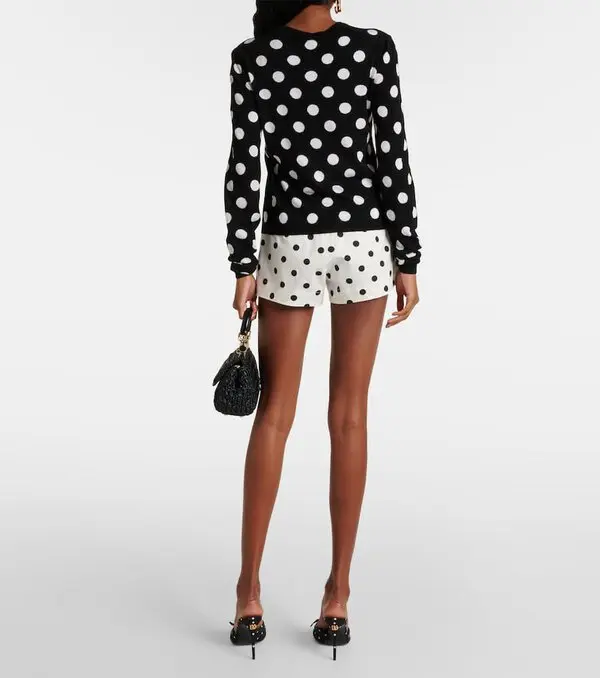 Dolce & Gabbana Polka-dot Wool And Silk Cardigan