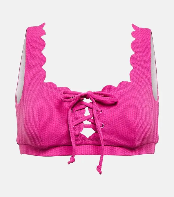 Marysia Scalloped Bikini Top - Purple