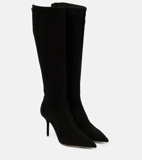 AQUAZZURA Saint Honore 85 Suede Boots