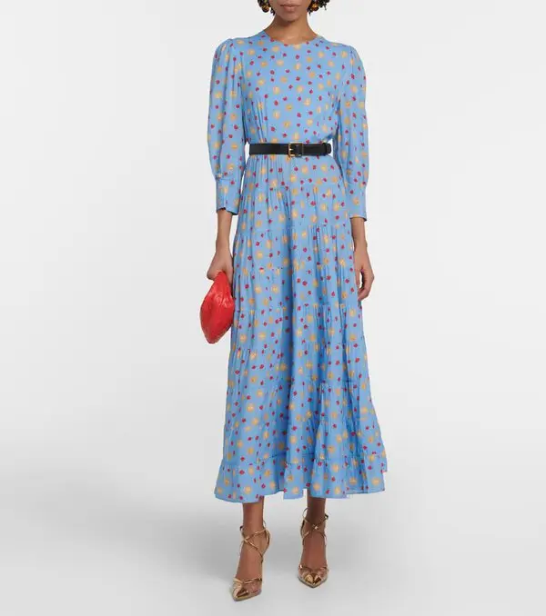Rixo Kristen Printed Maxi Dress
