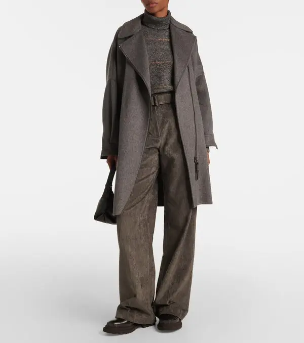 Brunello Cucinelli High-rise Tapered Cotton Pants
