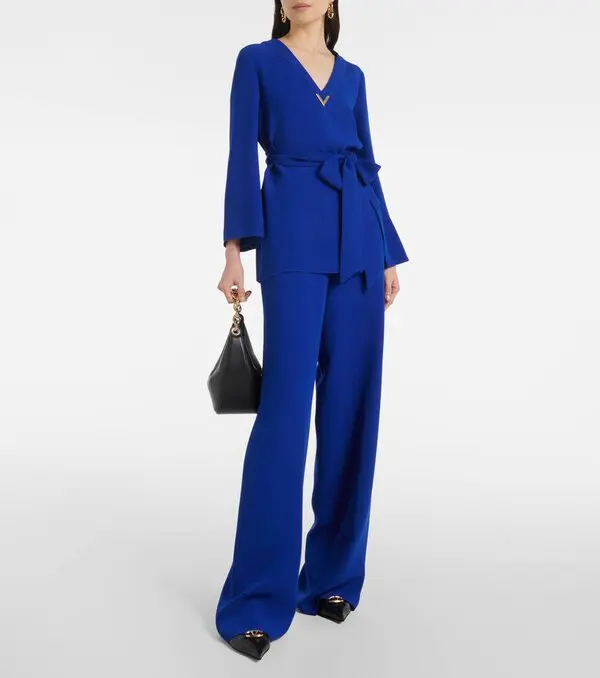 Valentino Garavani Cady Couture Wide-leg Pants