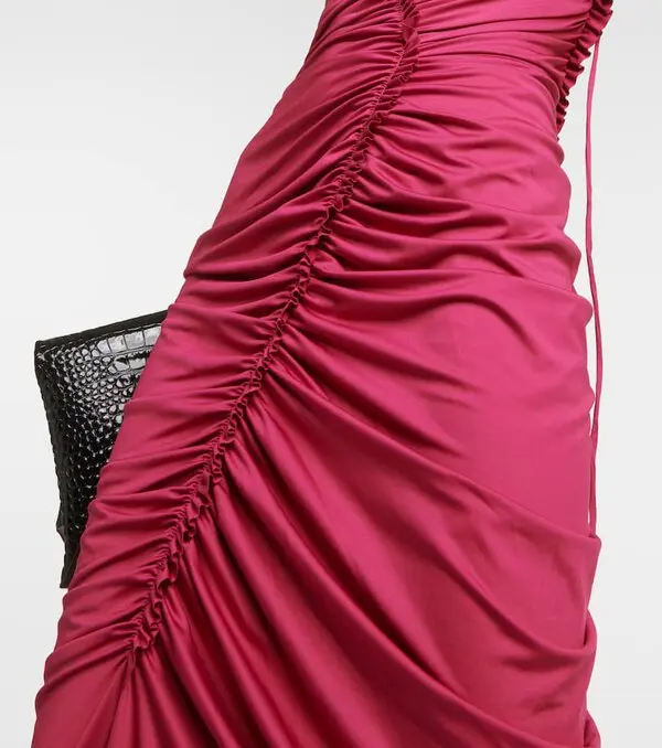 Victoria Beckham Ruched Jersey Maxi Dress