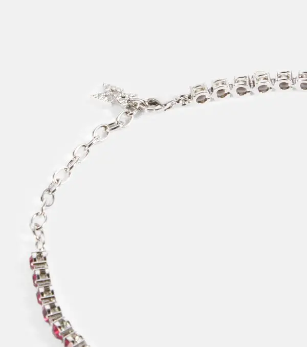 Amina Muaddi Embellished Tennis Anklet