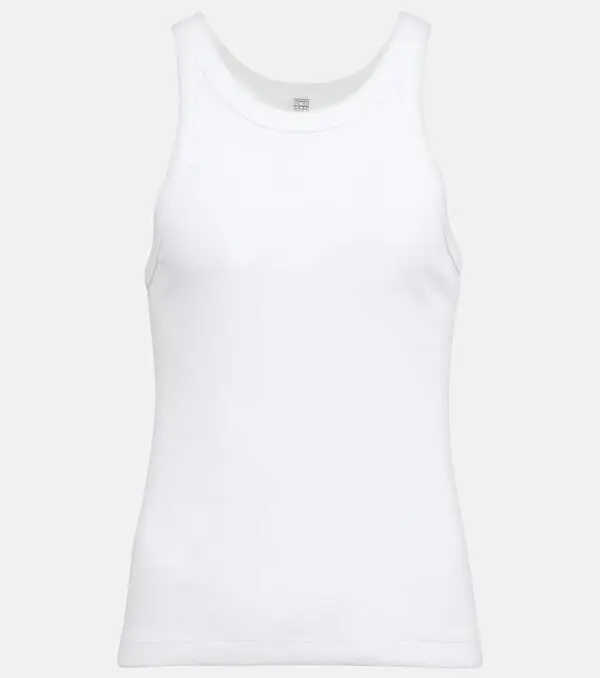 TOTEME Cotton-blend Jersey Tank Top - White