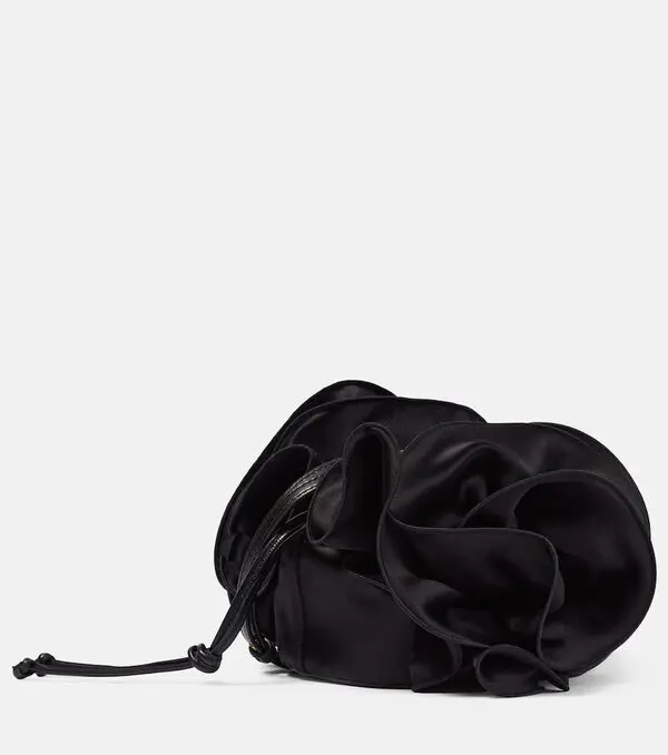 Magda Butrym Ruched Satin Shoulder Bag