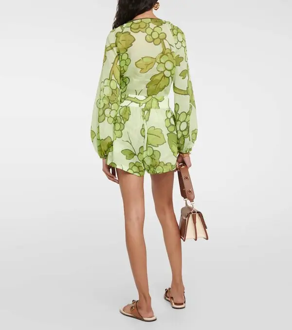 Etro Printed Ramie Shorts