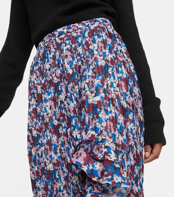 GANNI Cutout Satin Maxi Skirt