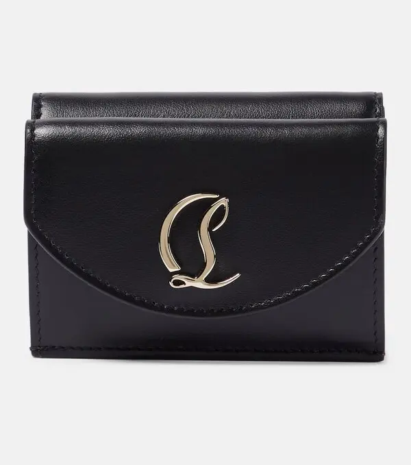 CHRISTIAN LOUBOUTIN Embellished Leather Wallet - Black