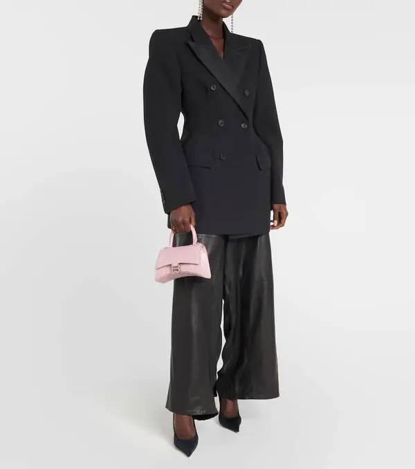 Balenciaga Hourglass Small Croc-effect Tote Bag - Pink