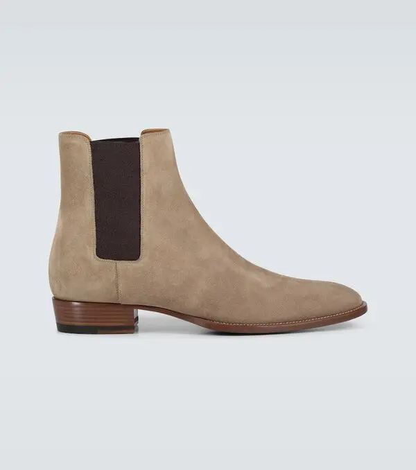 Saint Laurent Wyatt Suede Chelsea Boots