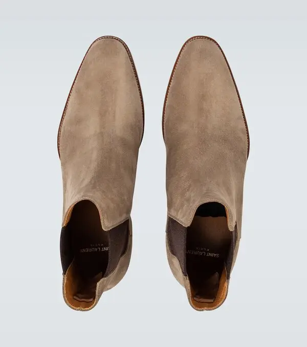 Saint Laurent Wyatt Suede Chelsea Boots