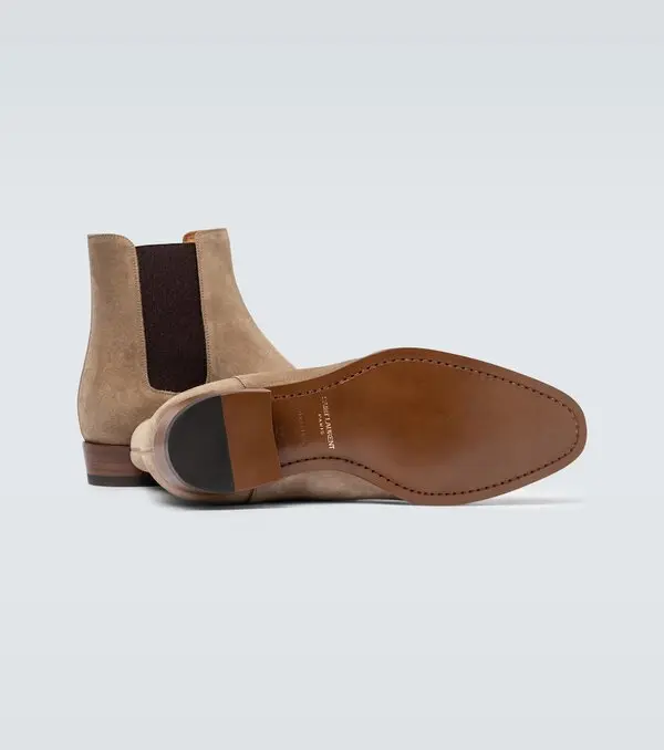 Saint Laurent Wyatt Suede Chelsea Boots