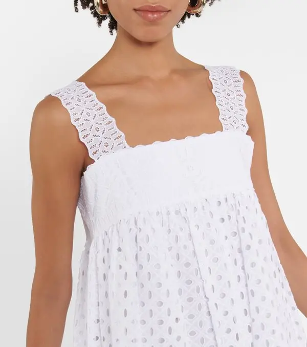Tory Burch Cotton Broderie Anglaise Mini Dress