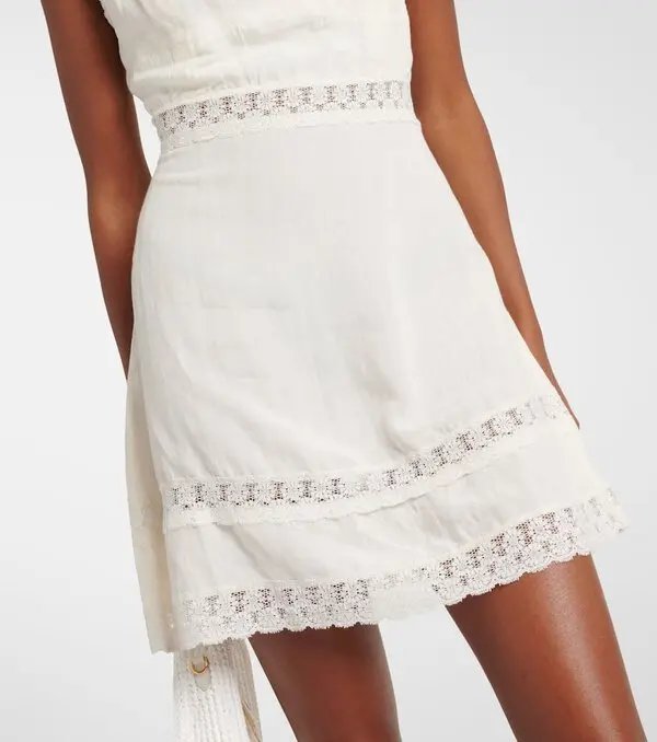 Rixo Ronan Lace-trimmed Minidress