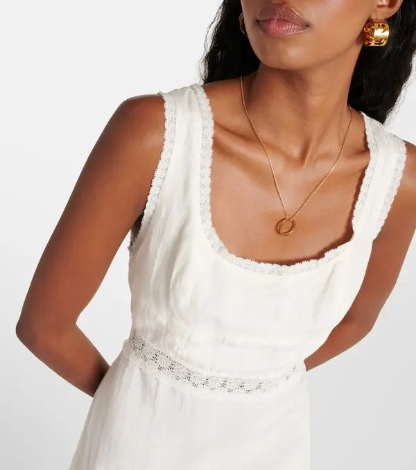 Rixo Ronan Lace-trimmed Minidress