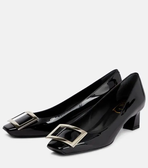 ROGER VIVIER Trompette 45 Patent Leather Pumps