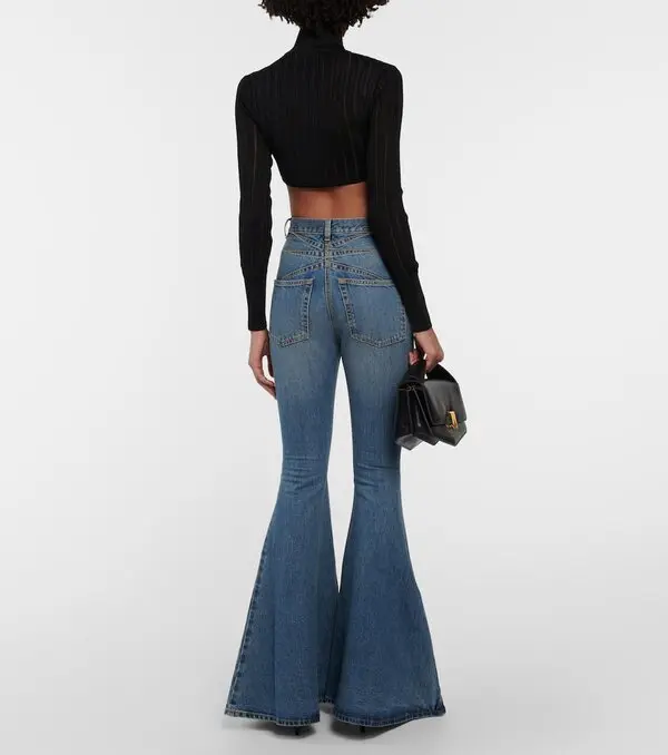 Alaïa Ribbed-knit Cropped Cardigan