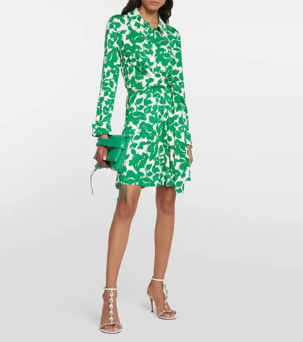 Diane Von Furstenberg Didi Floral Mini Wrap Dress