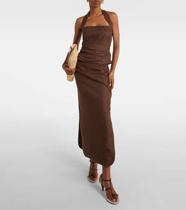SIR. Jerry Halter Bodice Linen Top