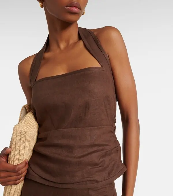 SIR. Jerry Halter Bodice Linen Top