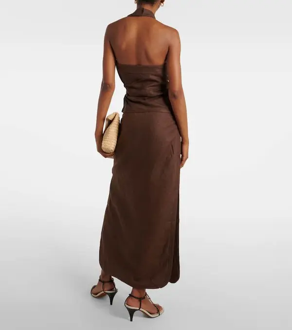 SIR. Jerry Halter Bodice Linen Top