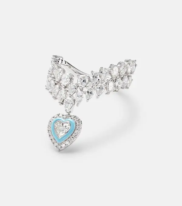 KAMYEN Heart Of The Ocean Diamond Ring - Silver