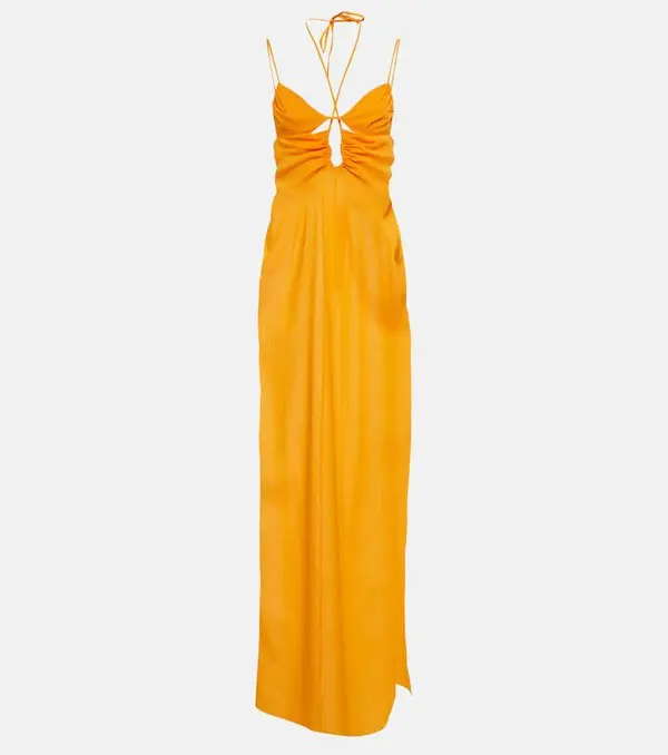 NENSI DOJAKA Cutout Halterneck Maxi Dress