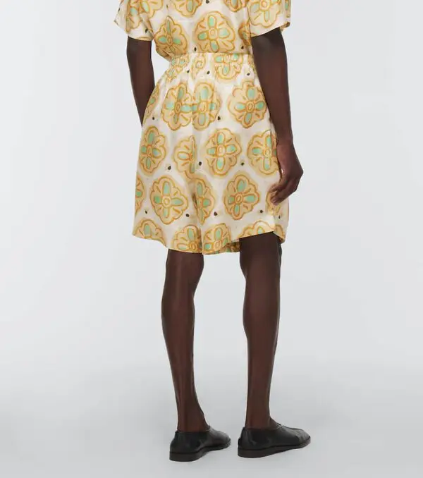 Commas Printed Silk Shorts