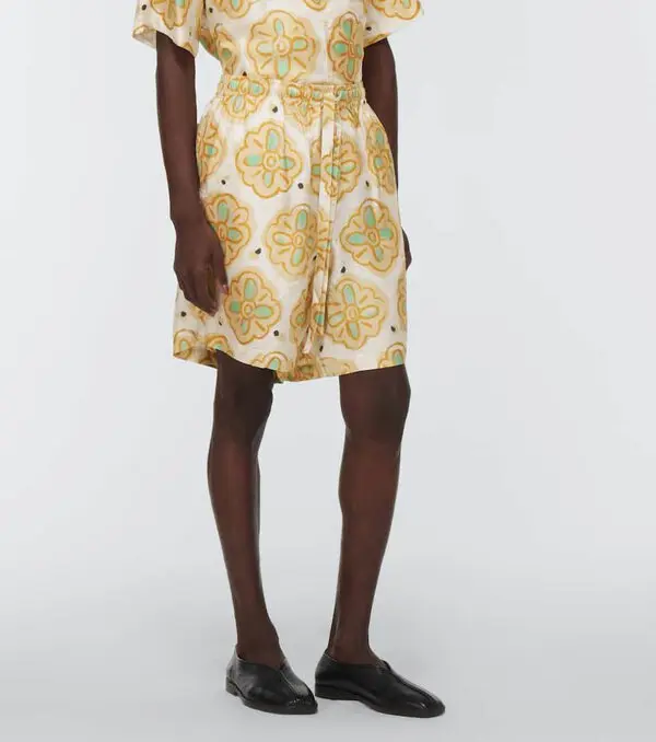 Commas Printed Silk Shorts